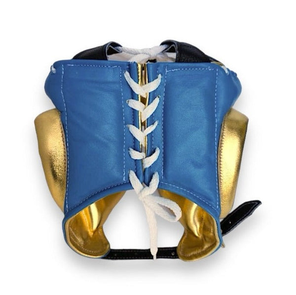 Turquoise & Gold Headgear – Primero Boxing